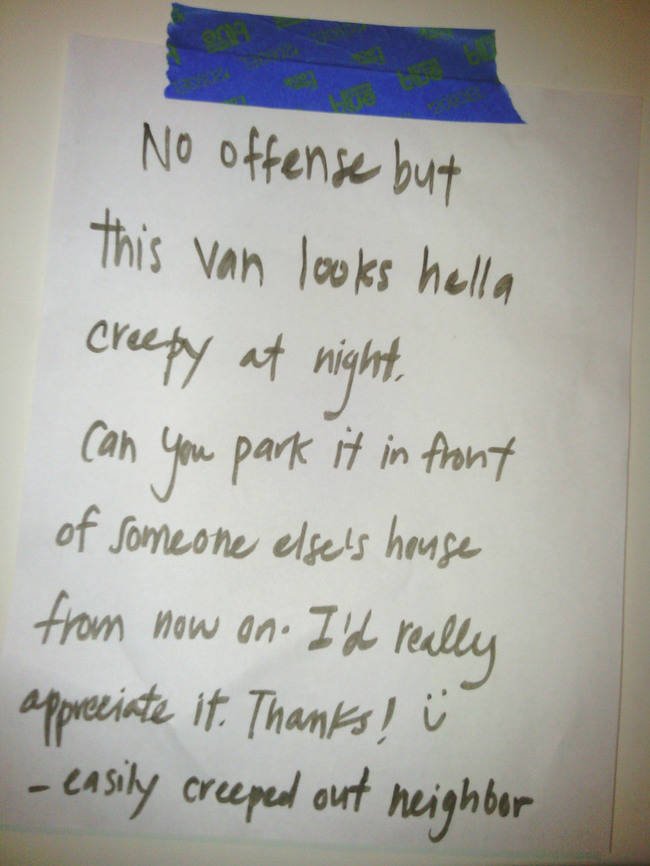 30 funny windshield notes left intentionally for the bad drivers