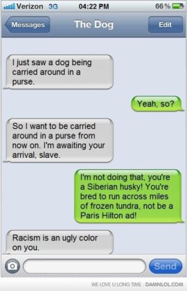 Funny dog texts to owners sent using their tiny little paws