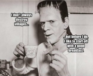 Frankenstein meme: Laugh at the Scary Monster-He is really funny